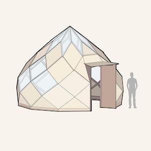 16ft / 5m Zome! Geodesic Dome DIY Build Plans NO HUBS (imperial and ...