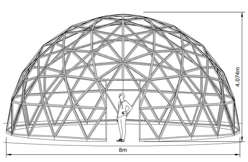 26ft / 8m Geodesic Dome DIY Build Plans NO HUBS imperial and Metric - Etsy