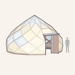 20' / 6m Zome Plans! Geodesic Dome DIY Build Plans NO HUBS (imperial ...
