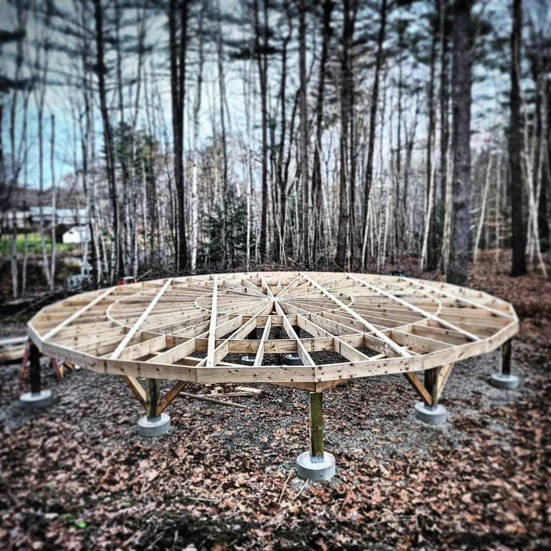 Circular Deck Foundation 4V Domes and Yurts (3 Sizes: 23', 30', 40 ...