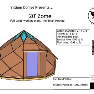 20' / 6m Zome Geodesic Dome DIY Build Plans NO HUBS - Etsy Australia