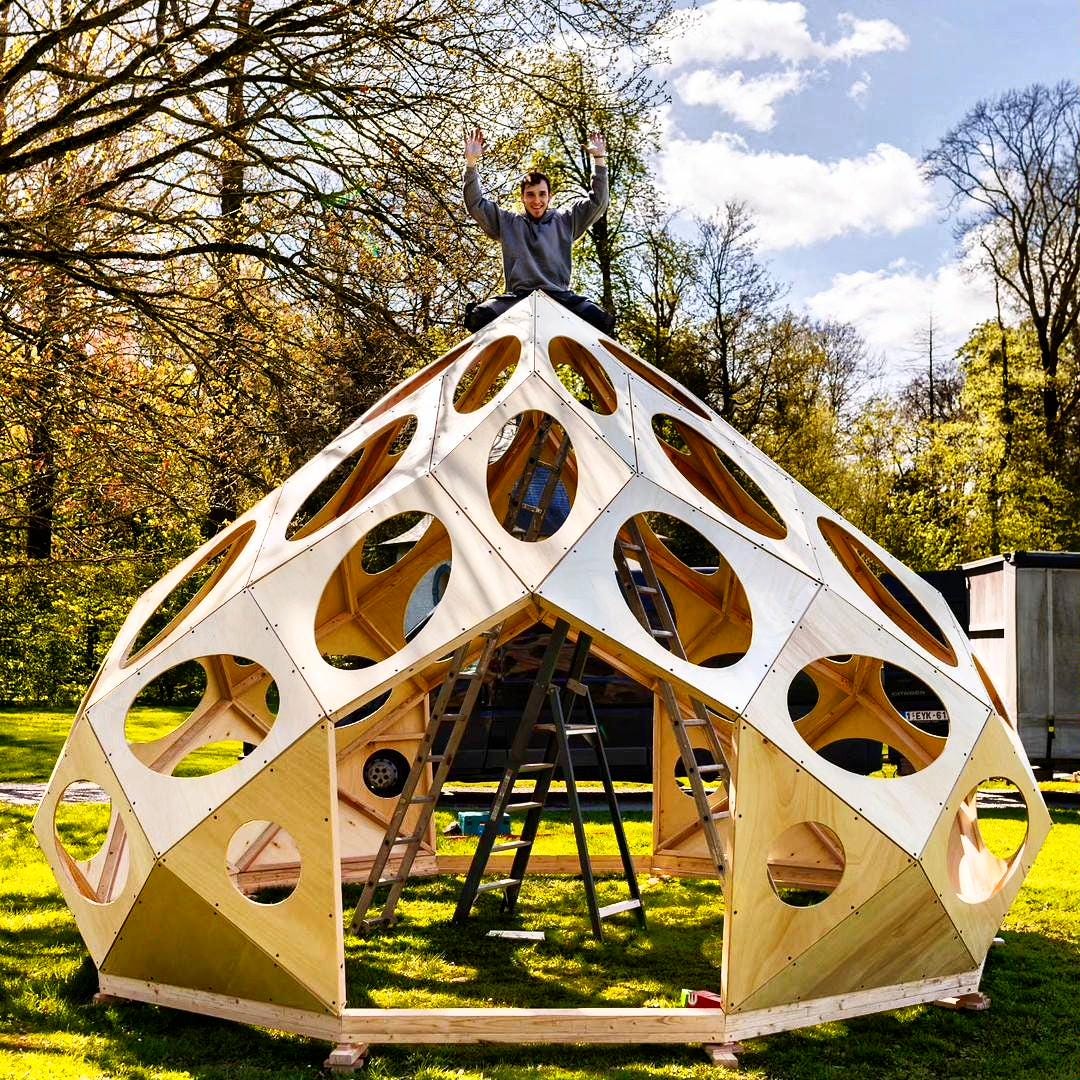 16ft / 5m Zome! Geodesic Dome DIY Build Plans NO HUBS (imperial and ...