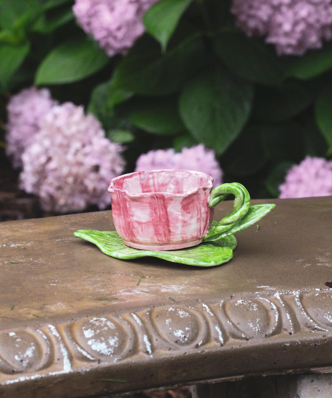 Tulip Tea Cup and Leaf Saucer - Etsy