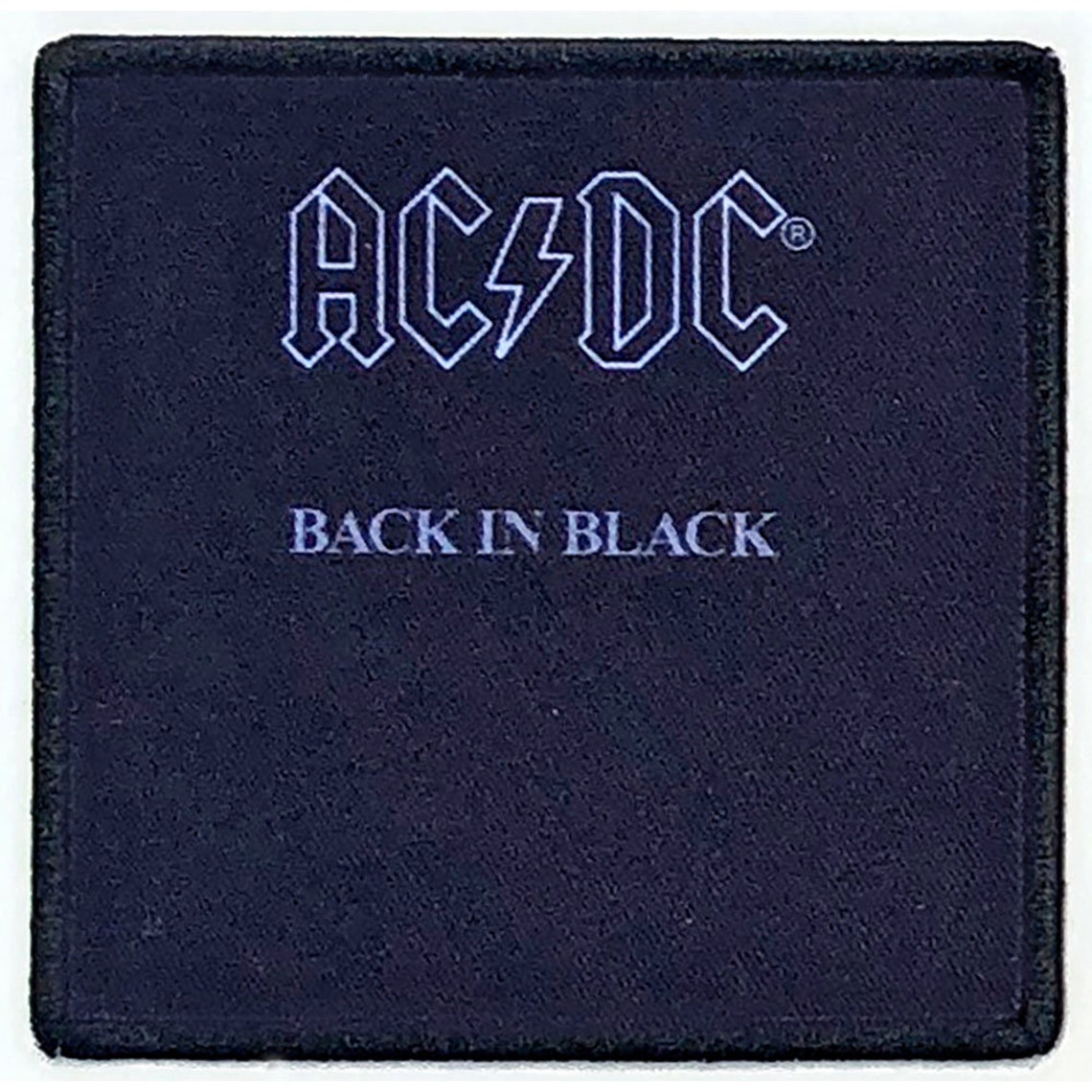 AC/DC Back in Black Album Cover Iron on Patch Classic Rock - Etsy