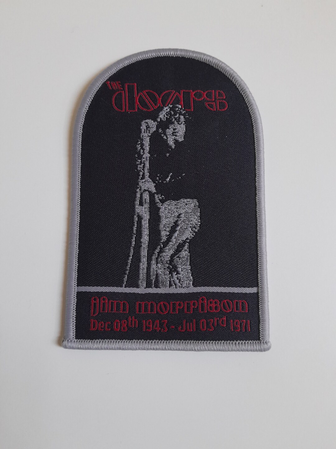The Doors Jim Morrison Tribute Embroidered Iron on Patch Psychedelic Classic Rock N Roll Band ...
