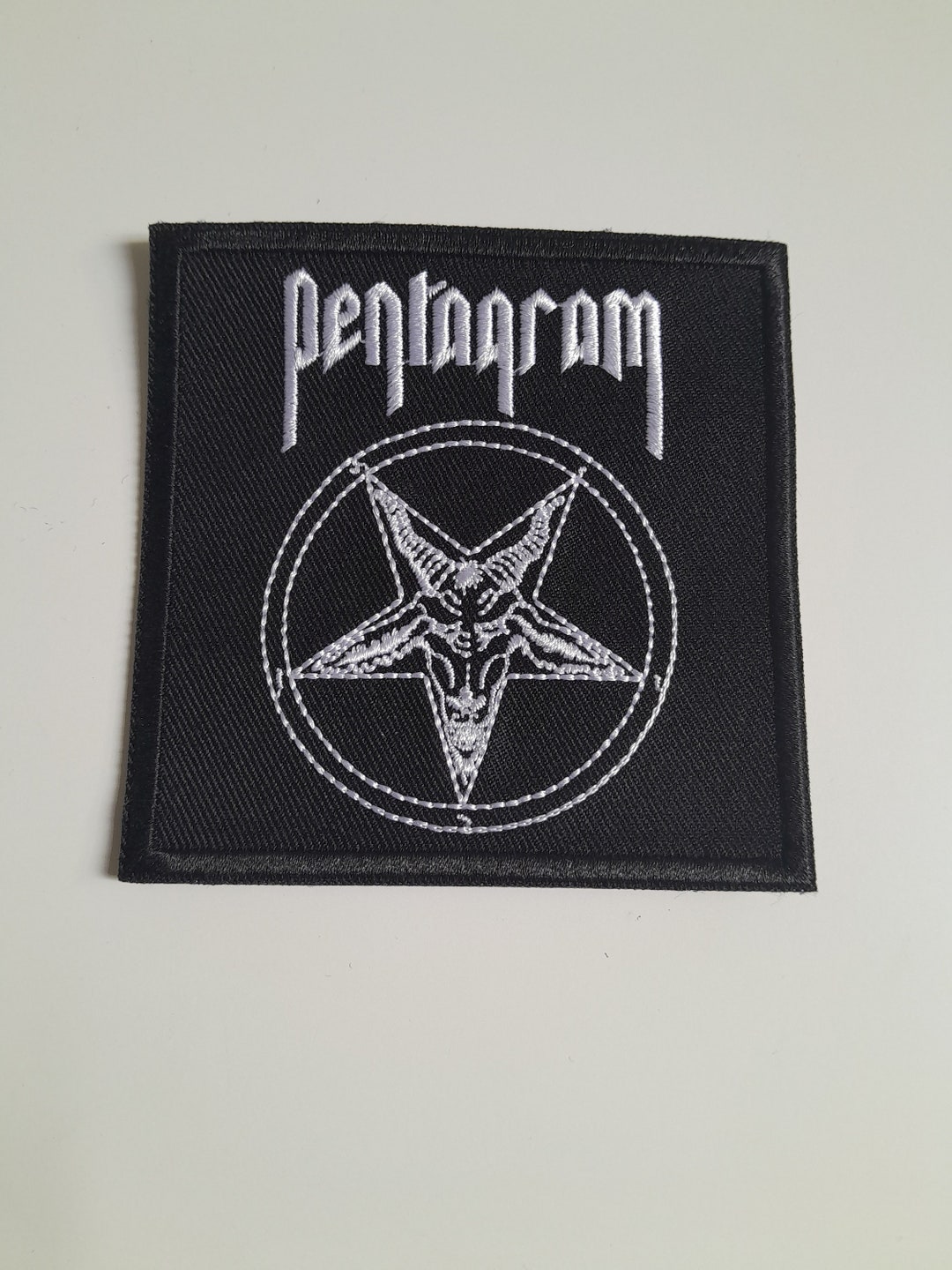 Pentagram Relentless Embroidered Iron on Patch Sludge Stoner Rock Doom ...