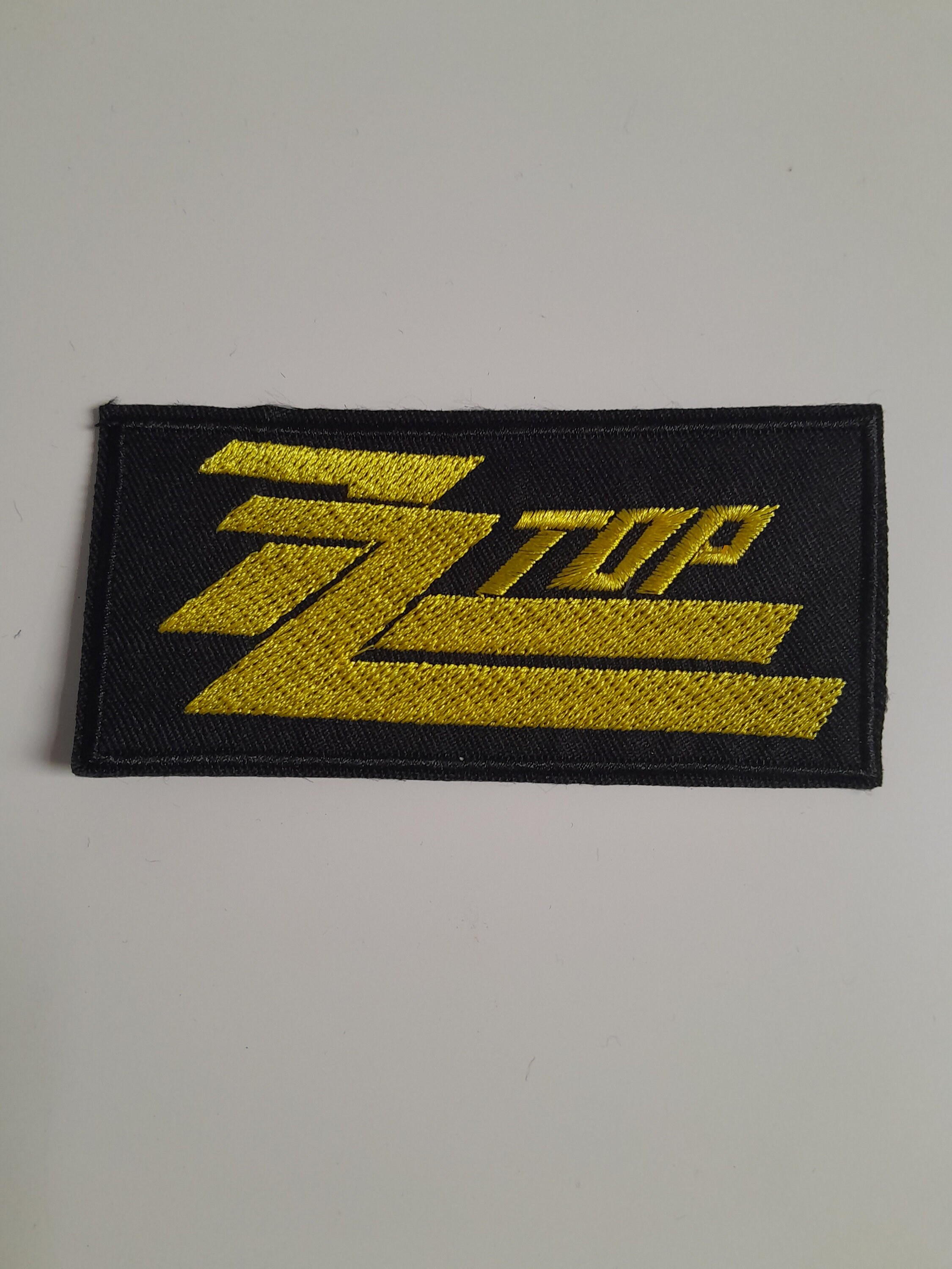 ZZ Top Yellow Logo Embroidered Iron on Patch Classic Rock Band Badge ...