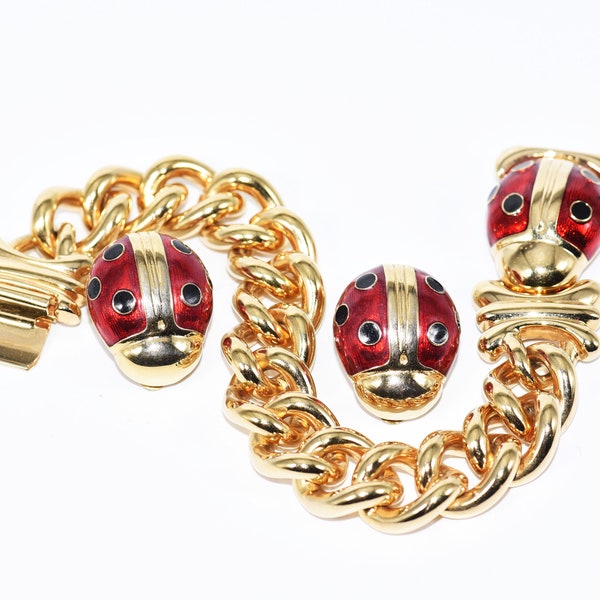 Joan Rivers Ladybug Bracelet - Etsy