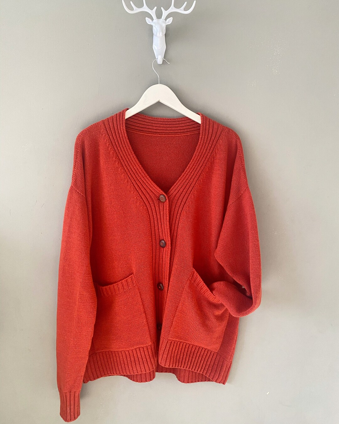 Oversized Slouchy Cardigan for Women. Knit Cardigan With Pockets ...