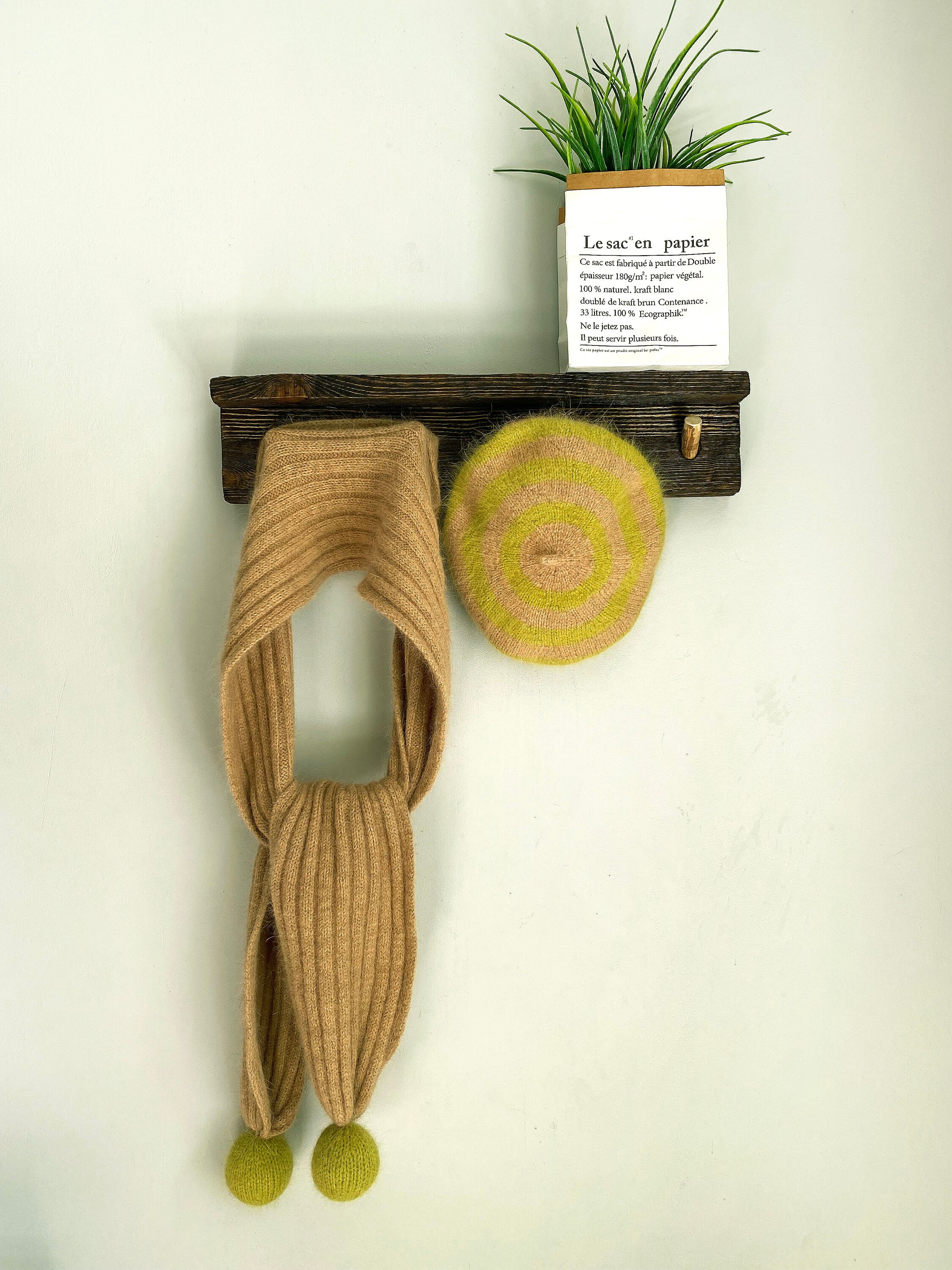 Knit Fluffy Scarf and Beret for Girls. Matching Knit Set of - Etsy