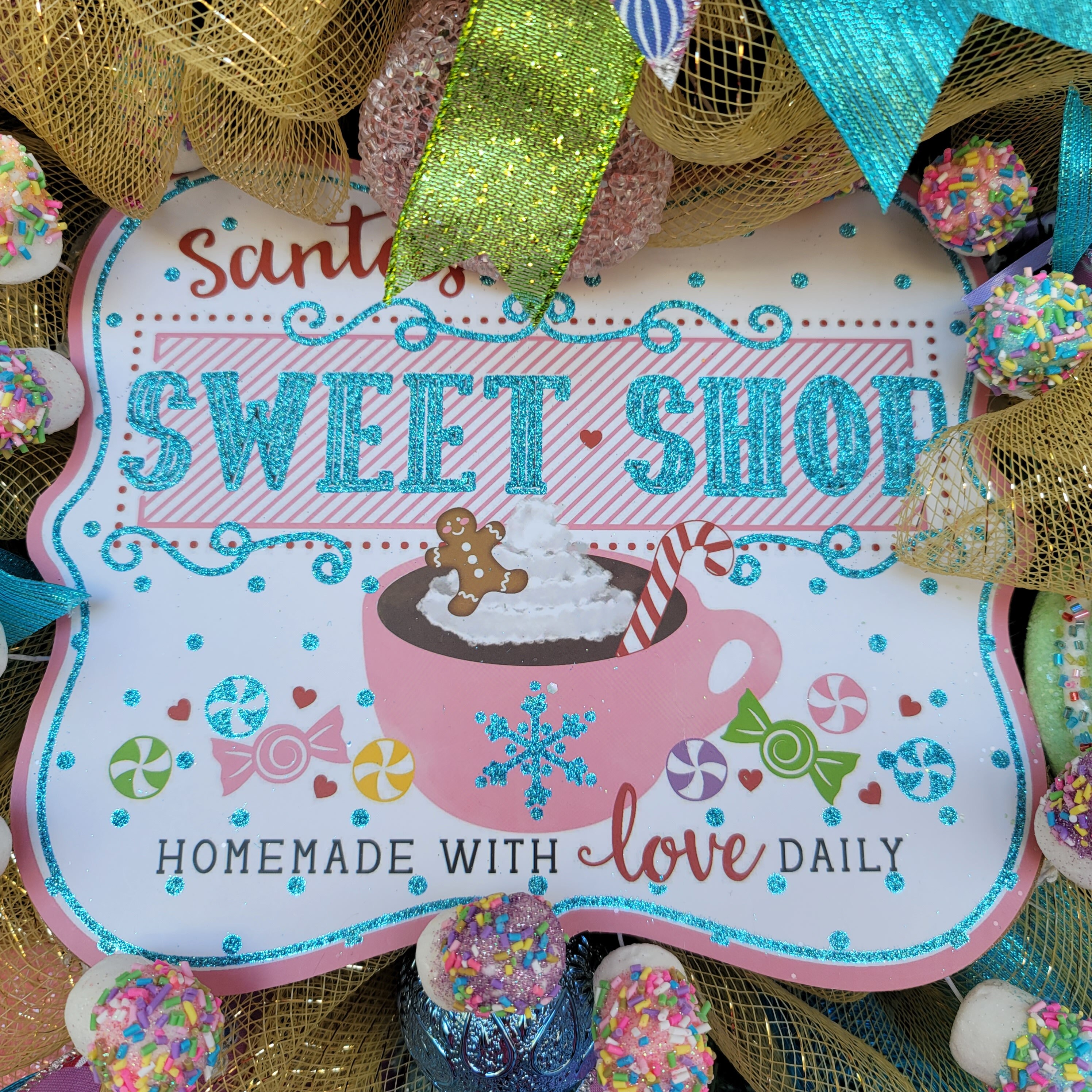 Santa's Sweet Shop Christmas Wreath - Etsy