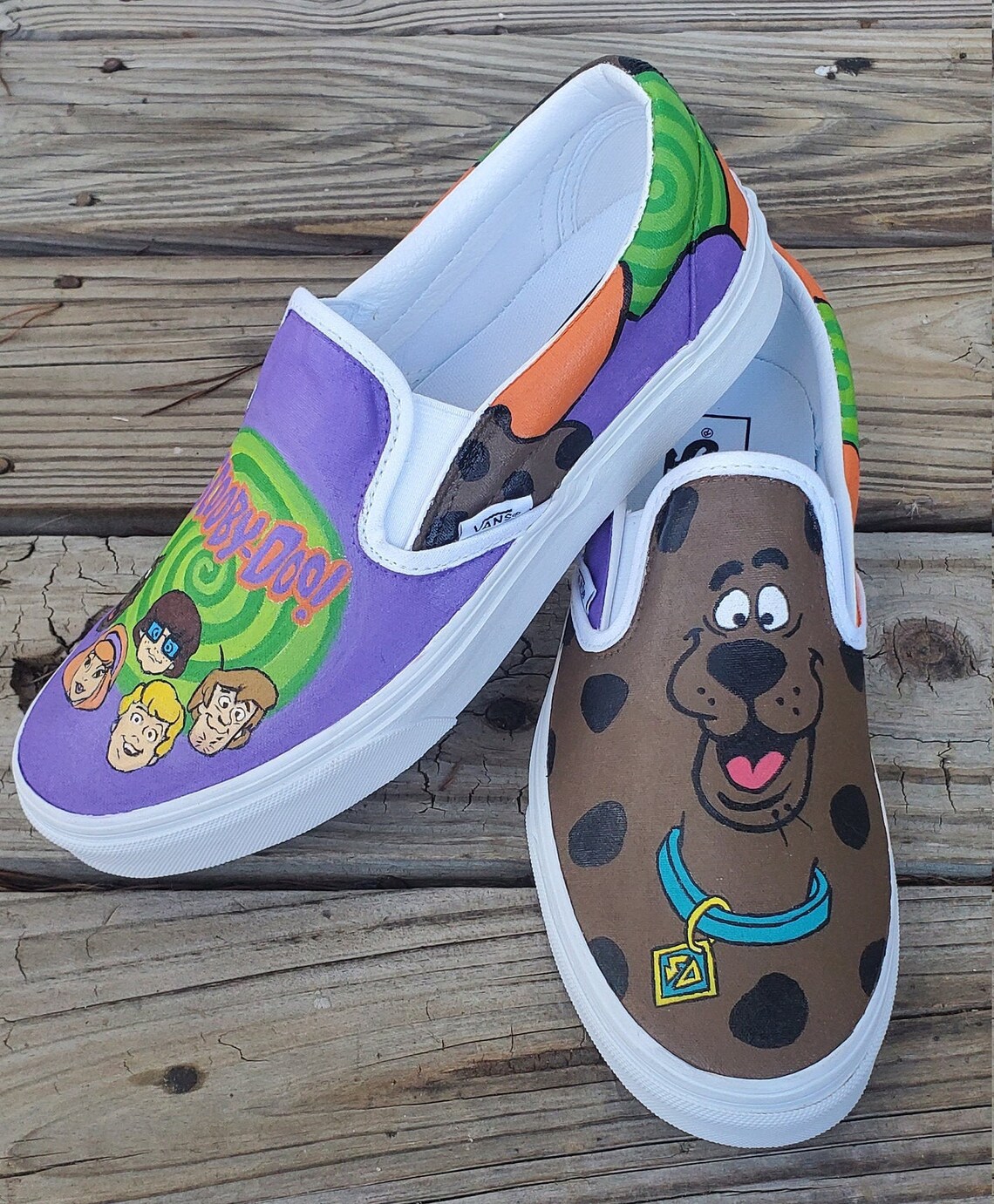 Scooby Doo Shoes Velma Fred Shaggy Daphne Custom Vans Toms | Etsy