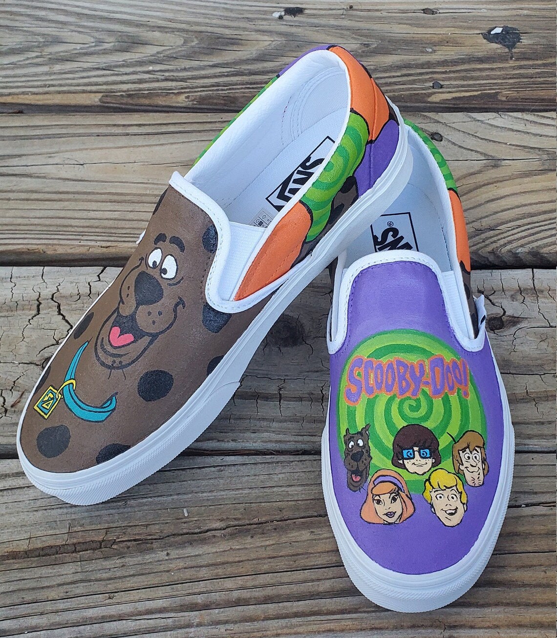 Scooby Doo Shoes Velma Fred Shaggy Daphne Custom Vans Toms | Etsy