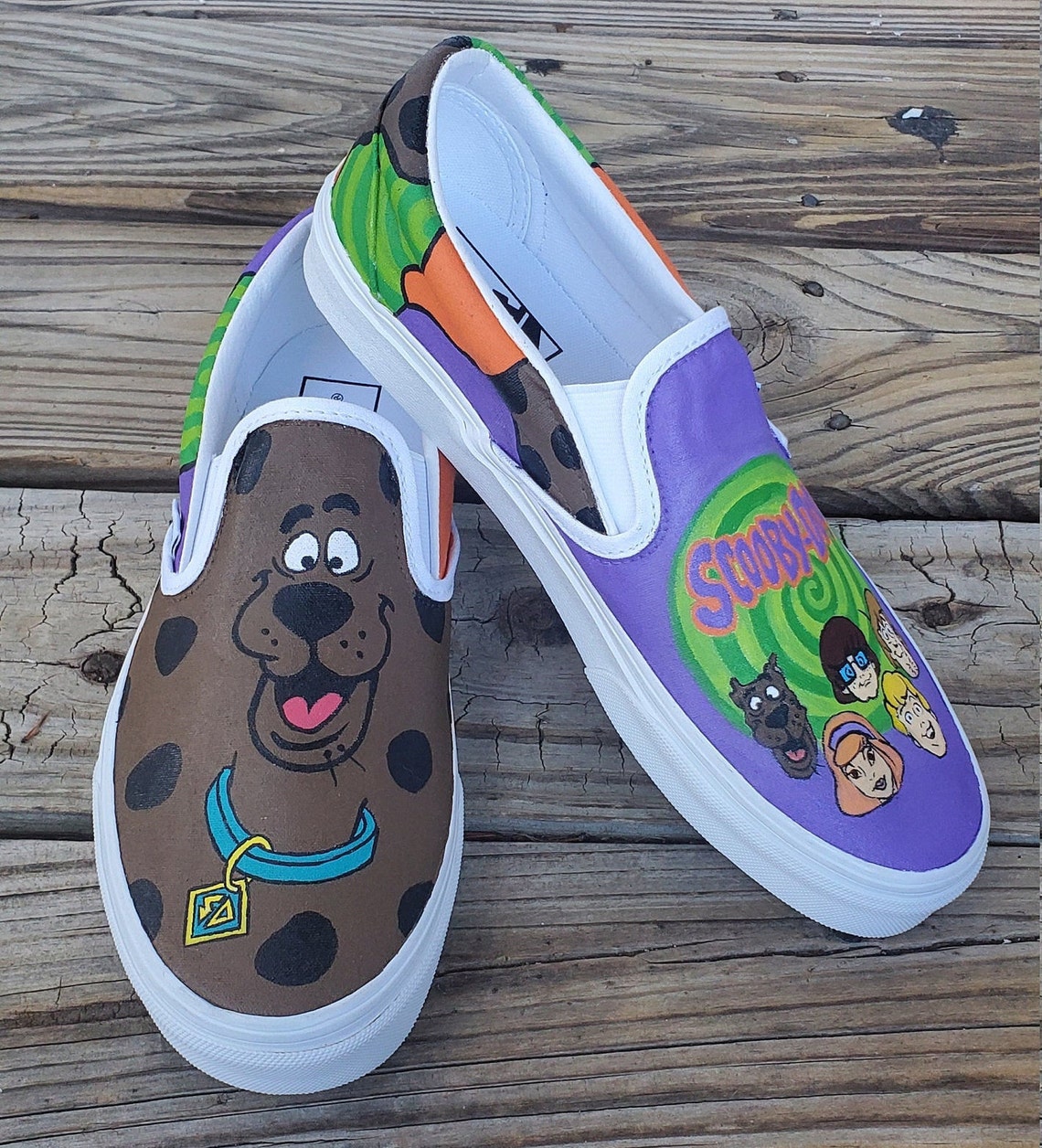 Scooby Doo Shoes Velma Fred Shaggy Daphne Custom Vans Toms | Etsy