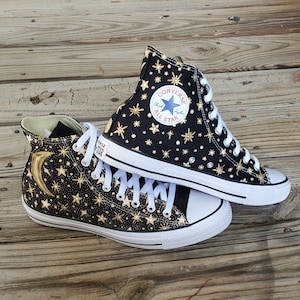 Custom Painted Moon & Stars Converse, Celestial Shoes - Etsy