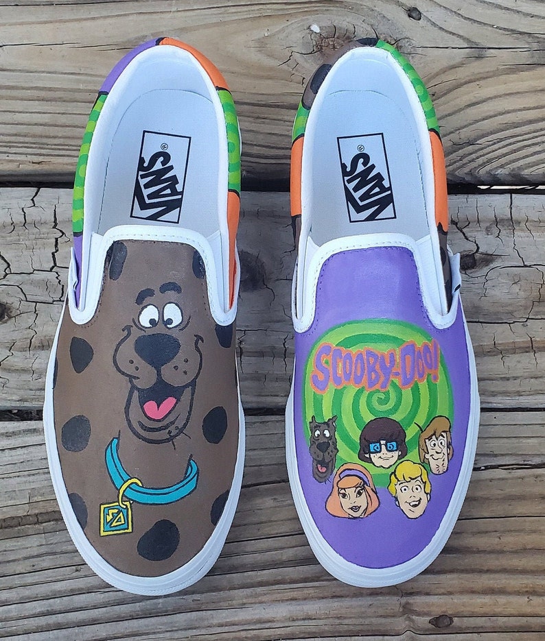 Scooby Doo Shoes Velma Fred Shaggy Daphne Custom Vans Toms | Etsy