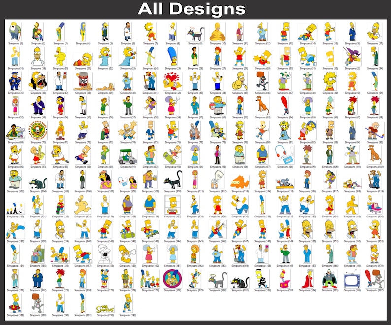 The Simpsons Svg Bundle , the Simpsons, Simpsons Files Vector, Simpsons ...