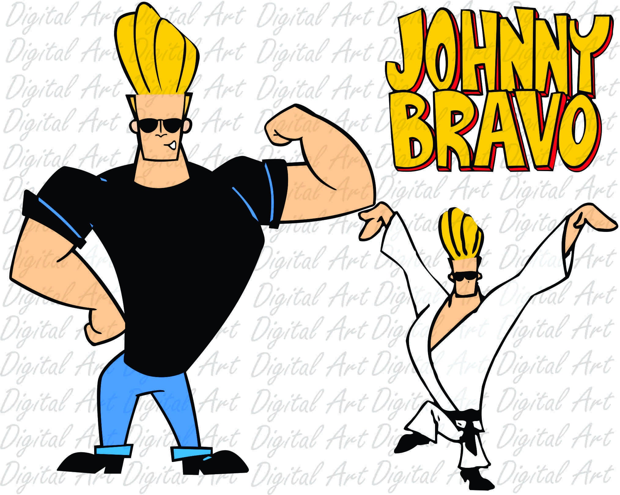 Johnny Bravo Svg Bundle, Pack Files, Svg Files, Packs, Svg Bundle ...