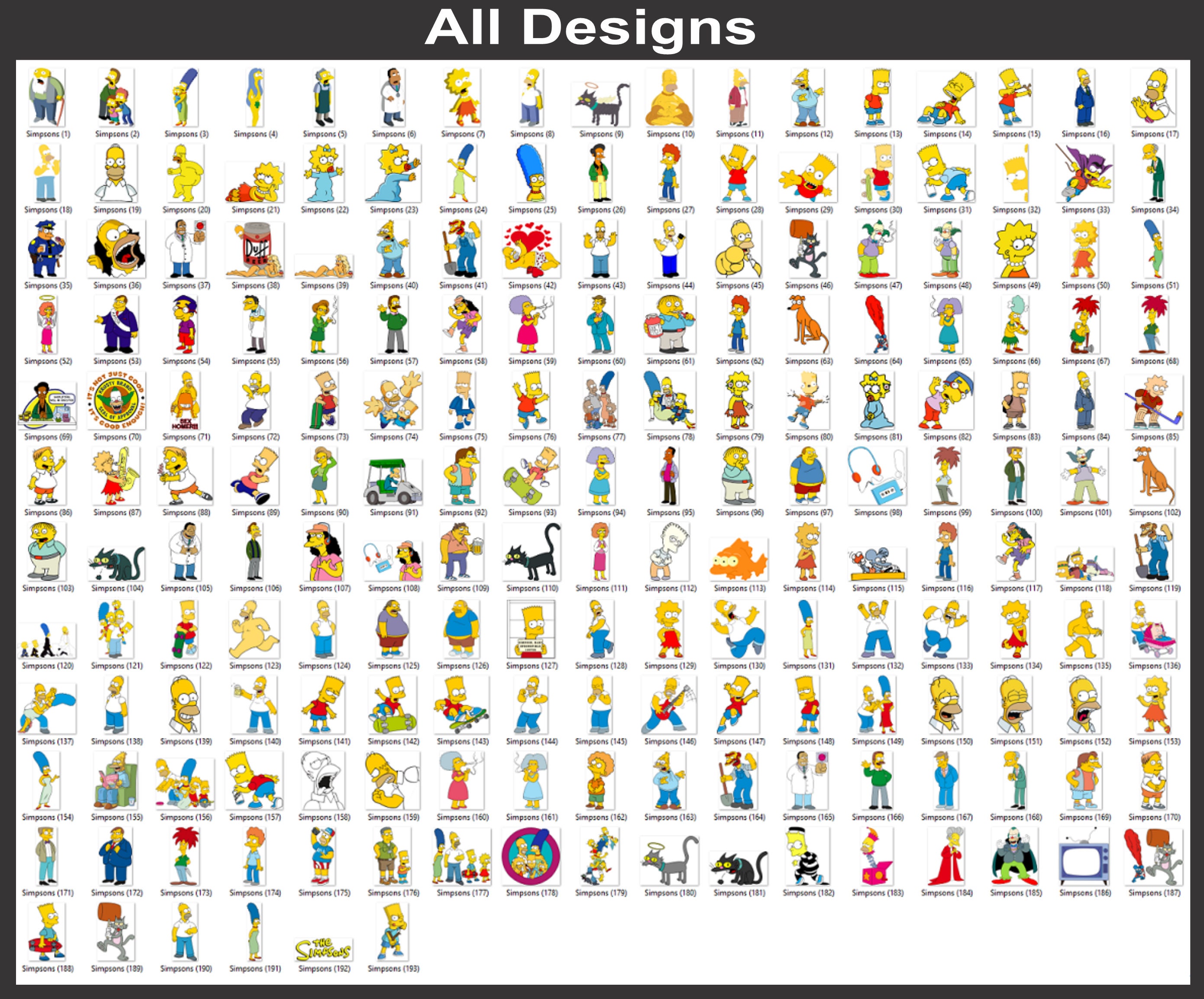 The Simpsons Svg Bundle , the Simpsons, Simpsons Files Vector, Simpsons ...