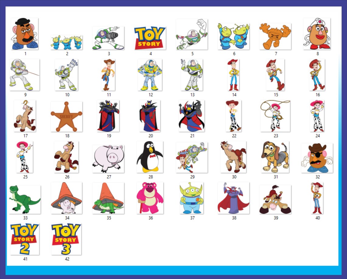 Toy Story Svg Bundle Toy Story Clipart Toy Story Png Toy | Etsy UK