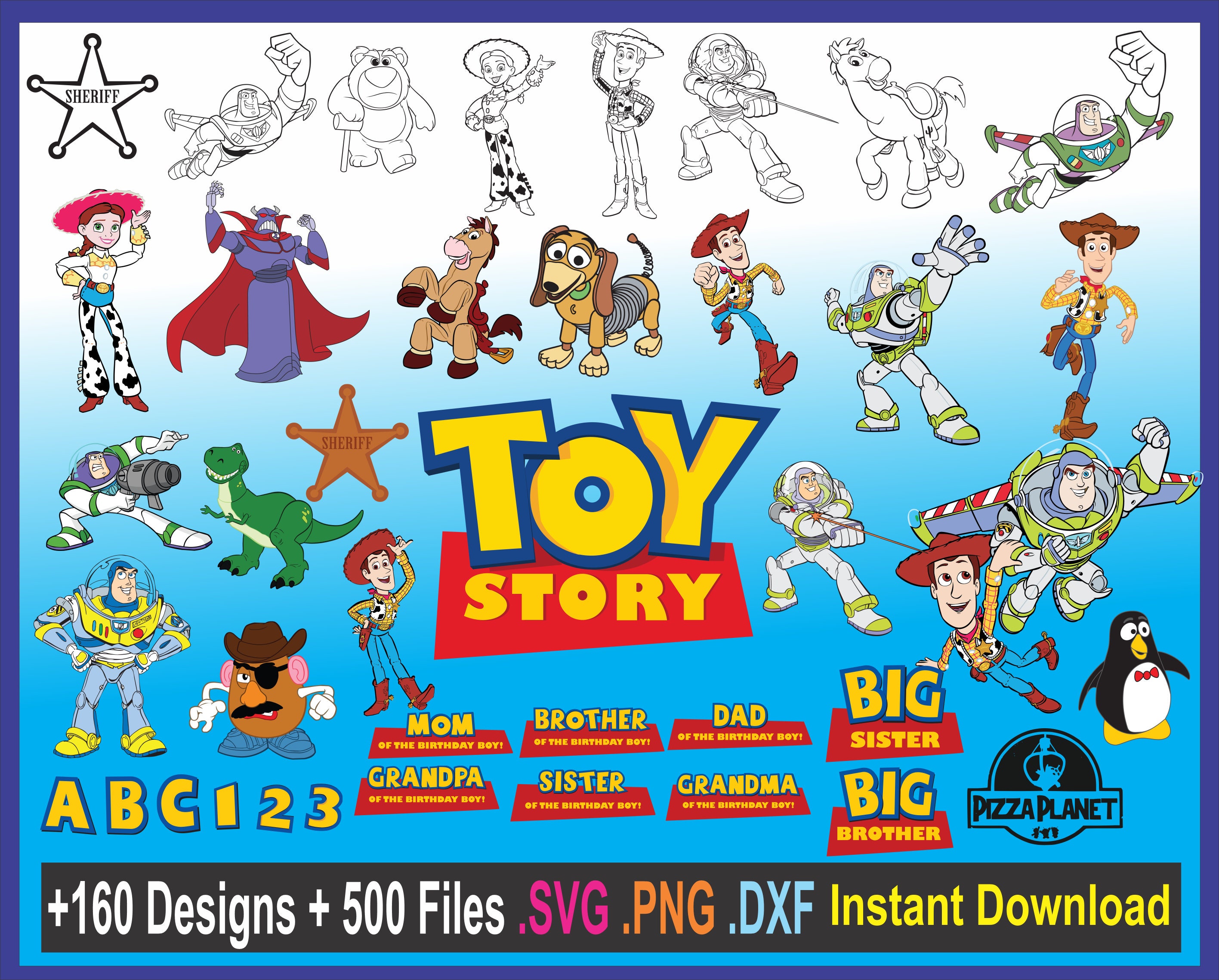 Toy Story Svg Bundle , Toy Story Clipart, Toy Story Png, Toy Story ...