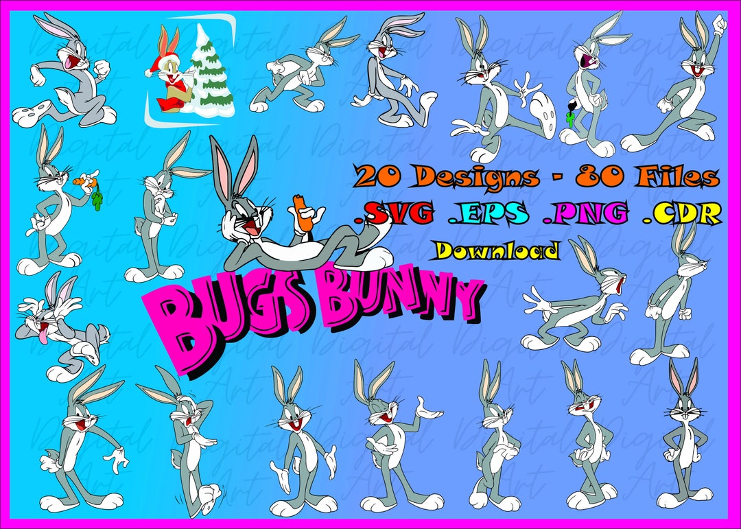 Bugs Bunny Svg Files, Bugs Bunny Svg Bundle, Pack Files, Files Vector ...
