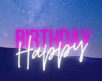 Happy Birthday Digital Postcard - Etsy