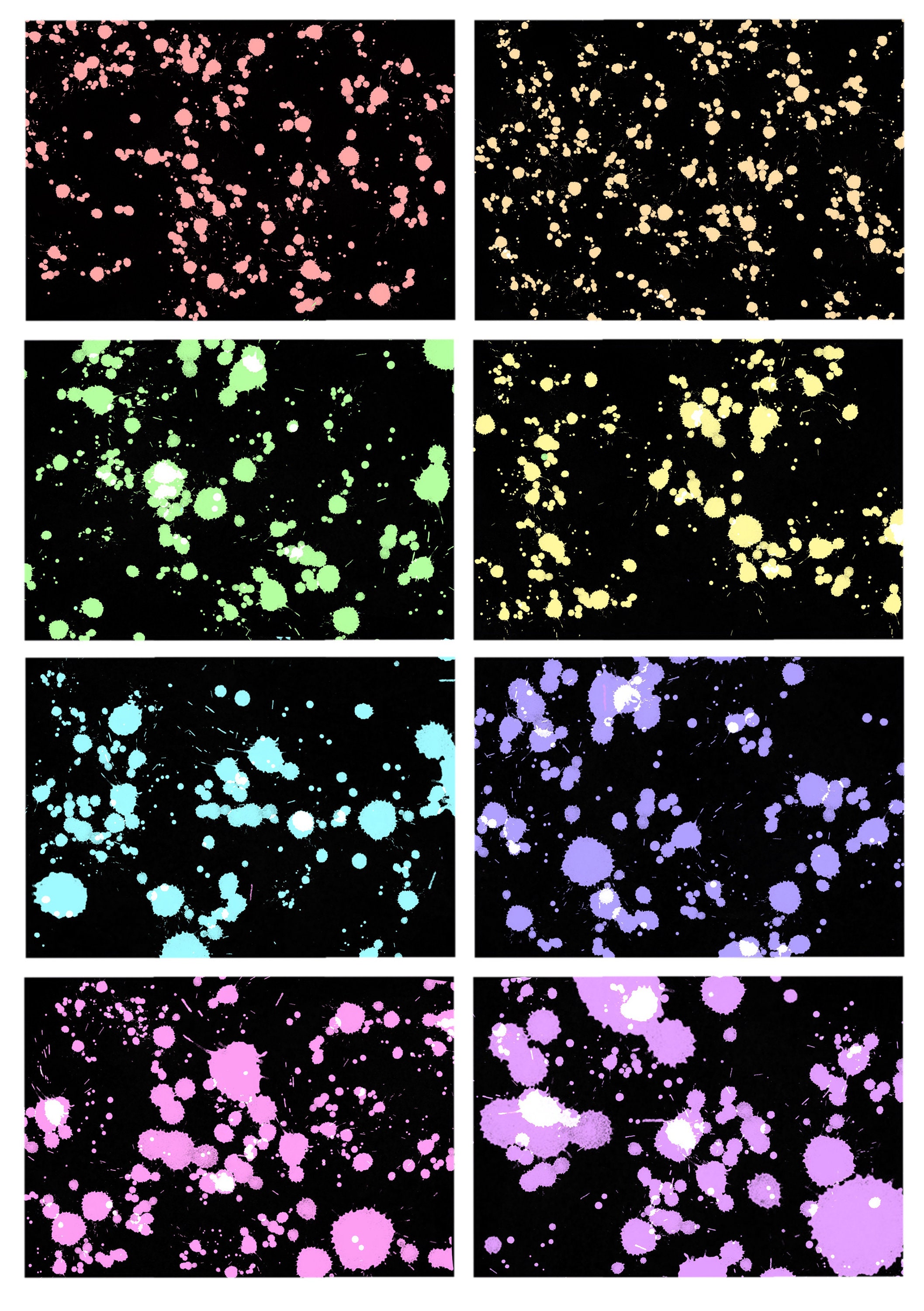 PAINT SPLATTER STICKERS 3 Sheets | Etsy