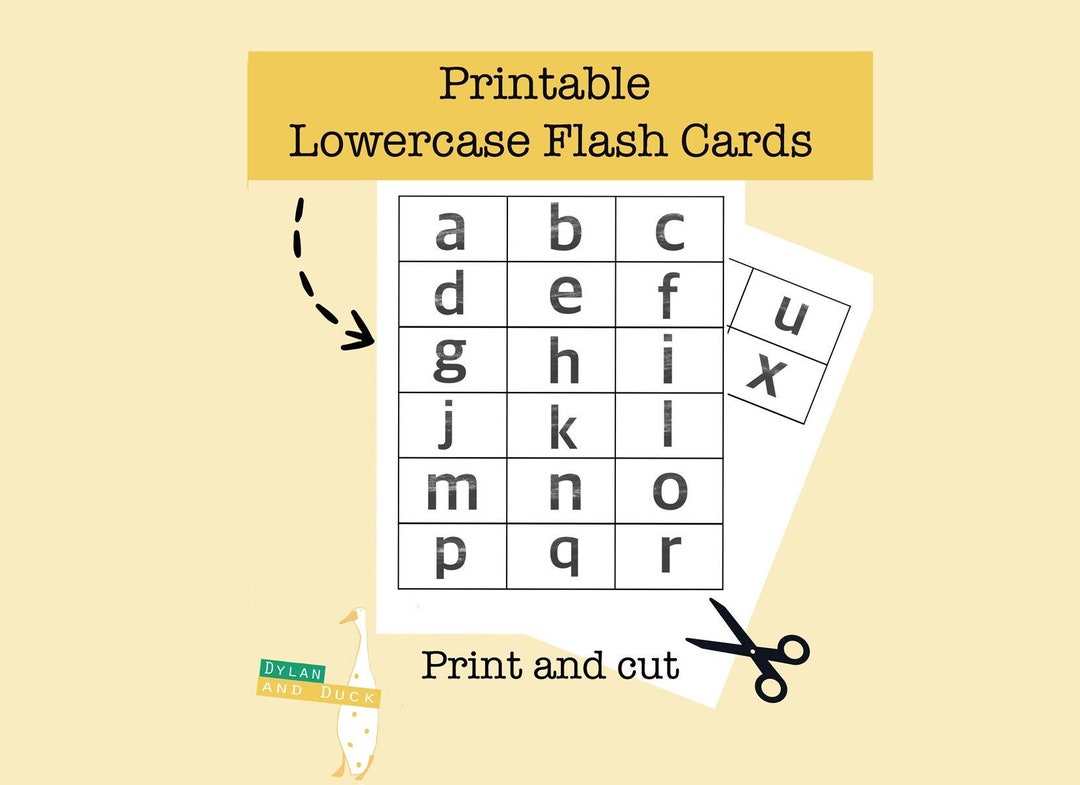 Printable Lowercase Flash Cards - Kindergarten Study Help - Home School ...