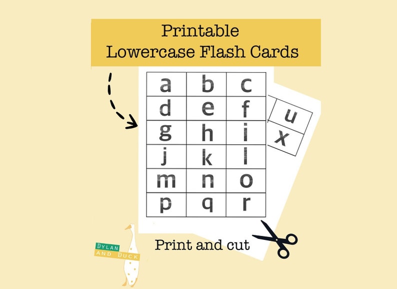 Printable Lowercase Flash Cards - Kindergarten Study Help - Home School ...