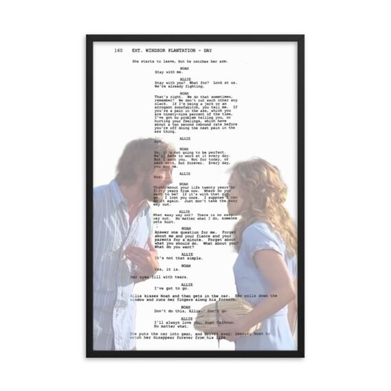 The Notebook 2004 Screenplay Poster | Etsy