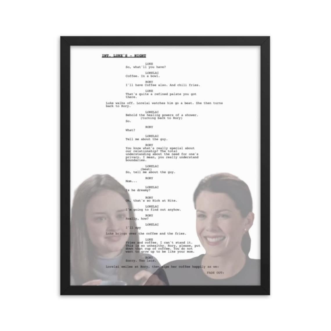 Gilmore Girls S1 Pilot Script Poster | Etsy