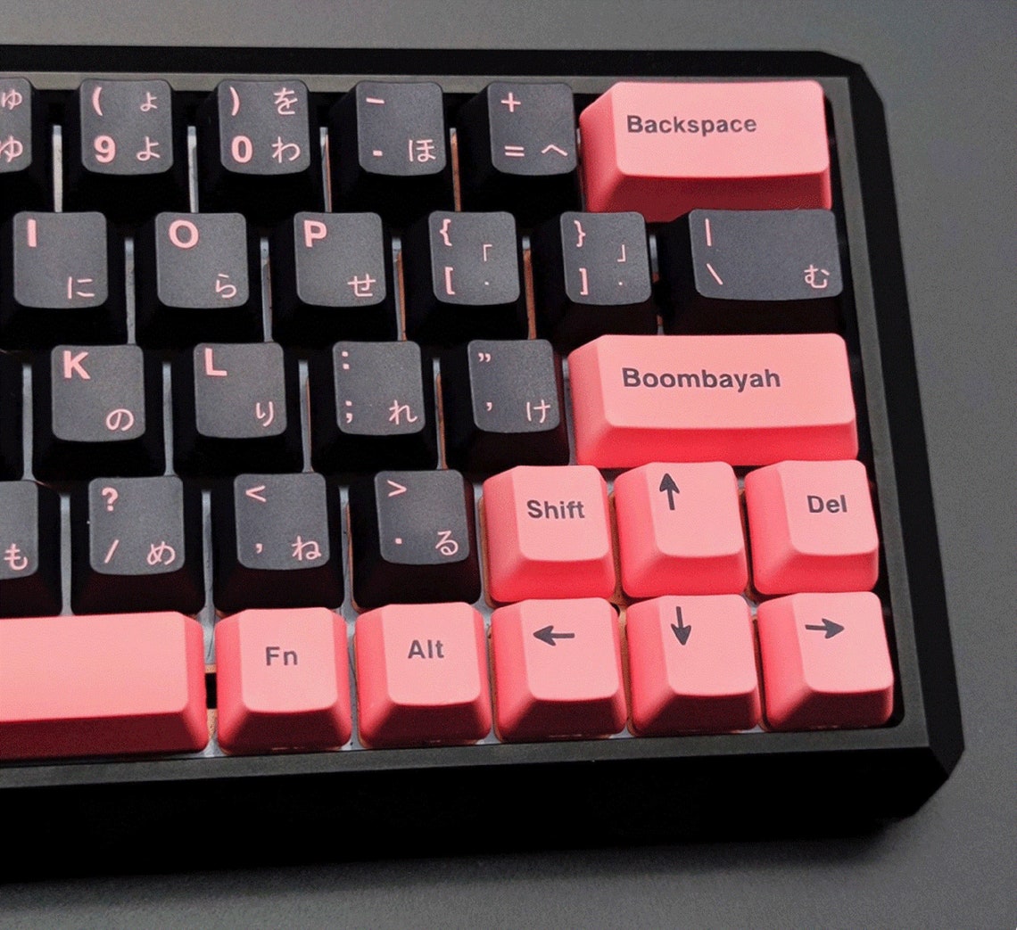 Japan Keycap OEM Pink Keycaps Set Artisan 64/87/98/104 Key | Etsy