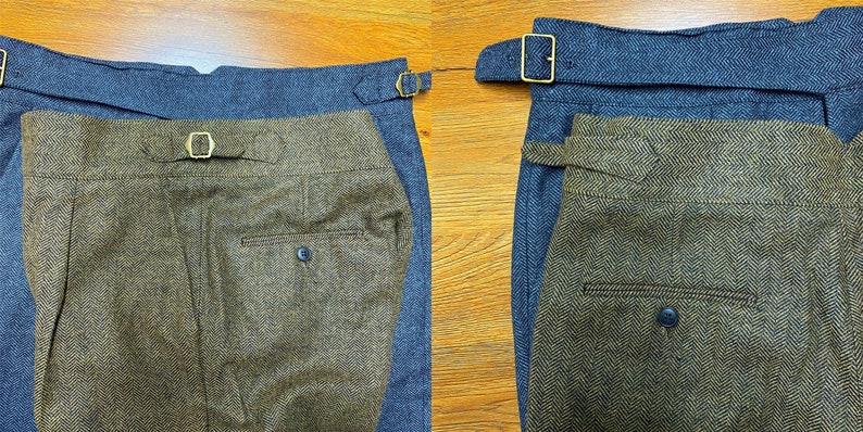 Men Wool Pants With Pleats, Classic Texture Wool Pants, Cozy Woolen ...