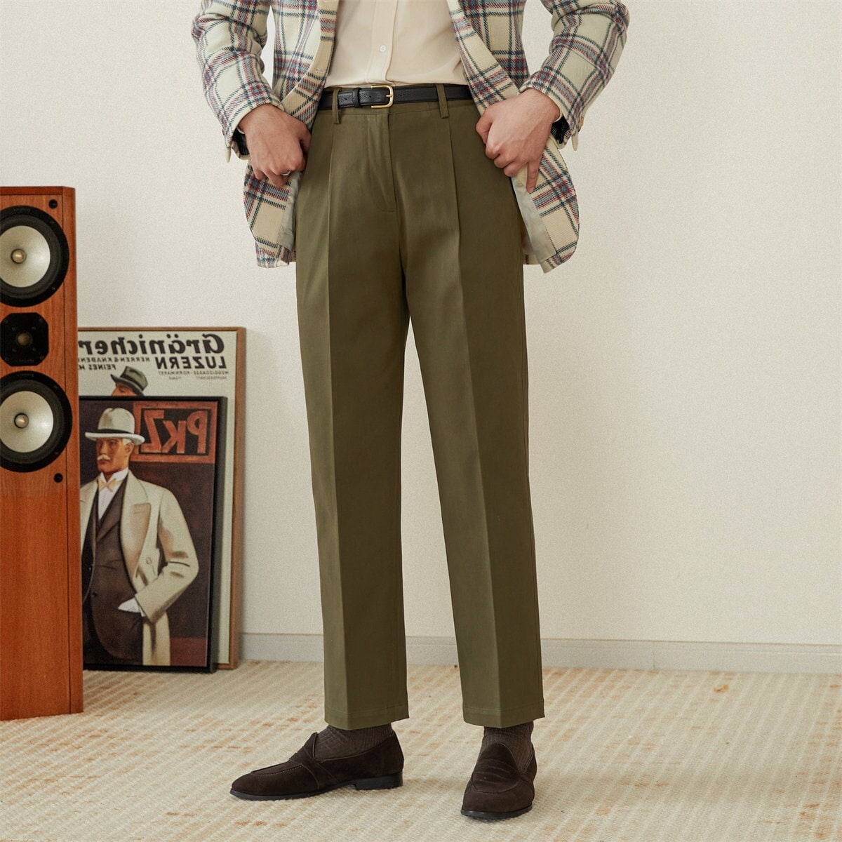 Men Soft Cotton Pants, Autumn Vintage Cotton Pants, Washed Cotton ...