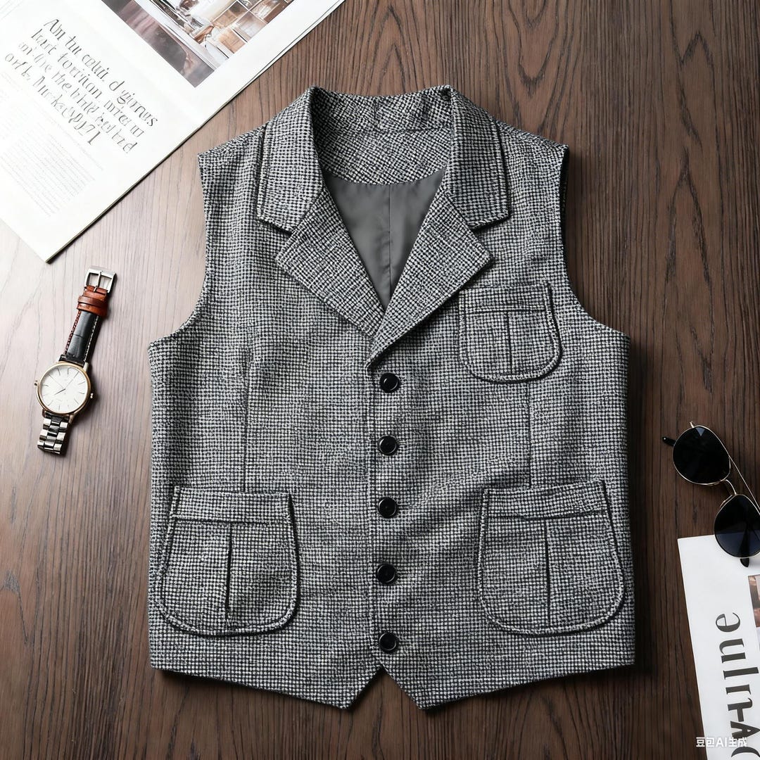 Vintage Wool Vest,autumn Winter Vintage Waistcoat,men Casual Wool ...