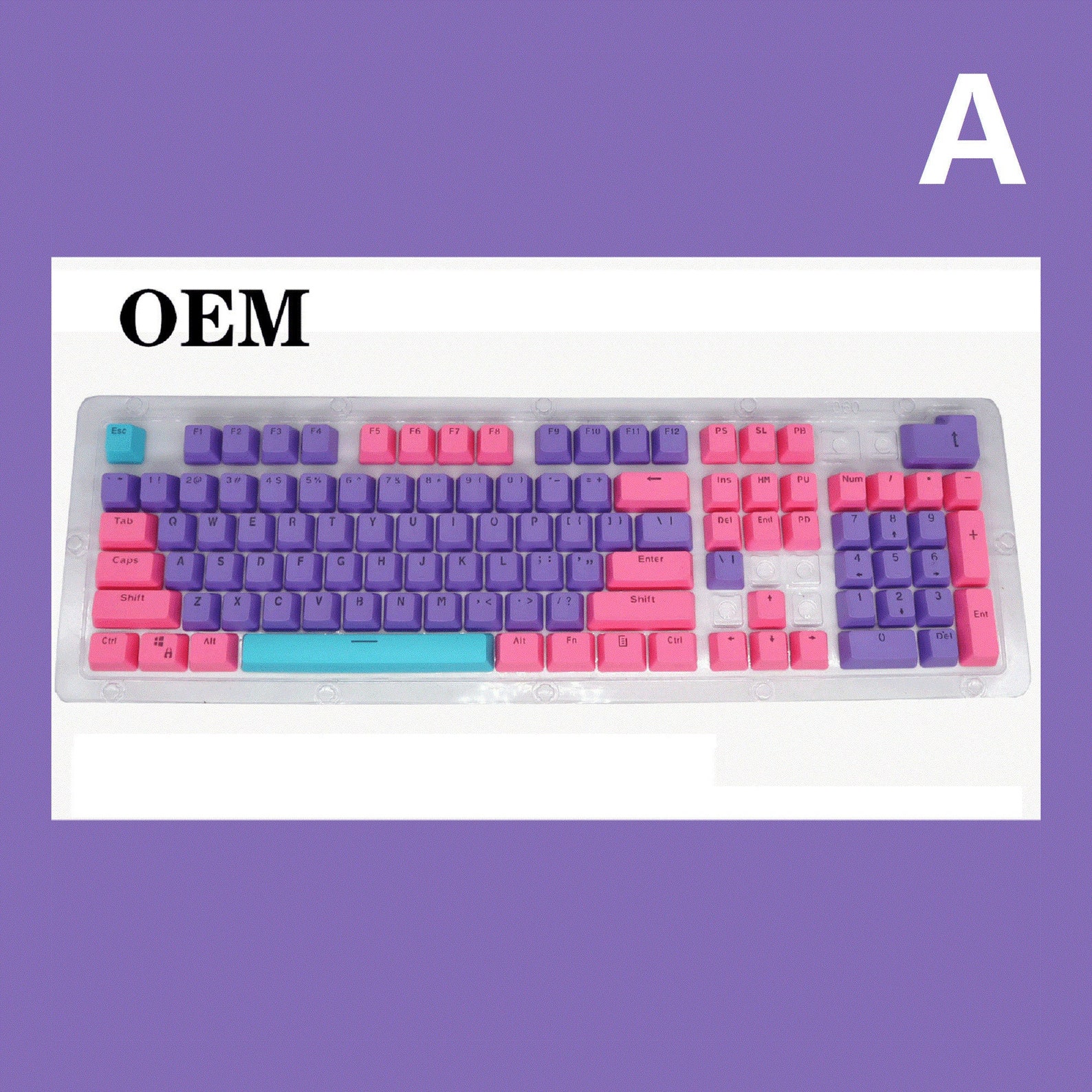 Colour Keycap OEM Purple Keycaps Set Artisan 64/87/98/104 Key | Etsy