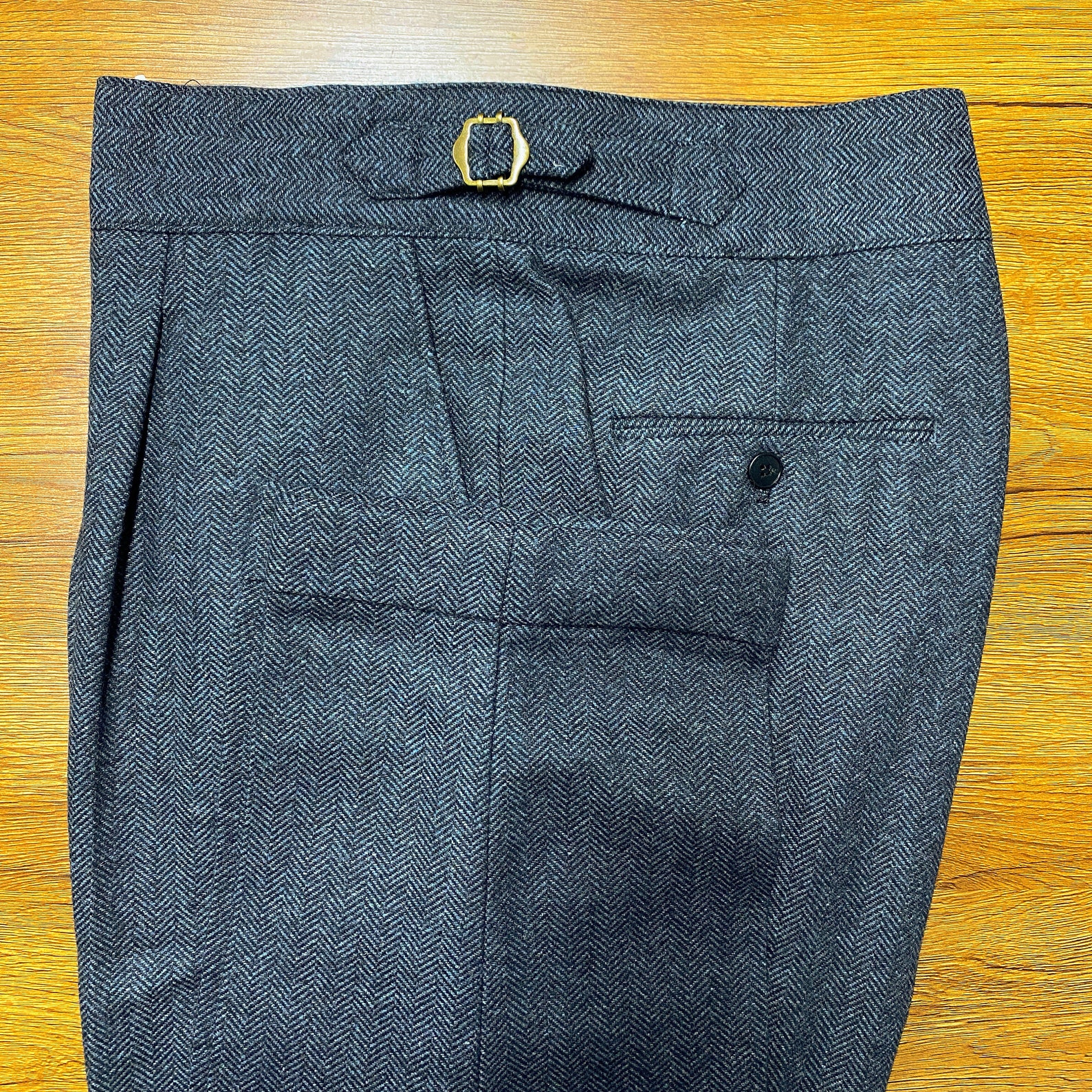 Men Wool Pants With Pleats, Classic Texture Wool Pants, Cozy Woolen ...