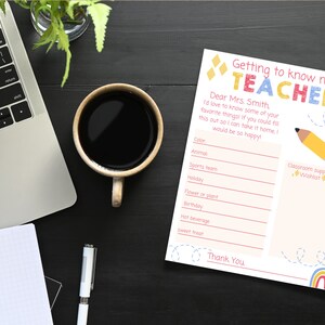 Favorites Teacher Survey - Editable Canva Template - Printable Back to ...