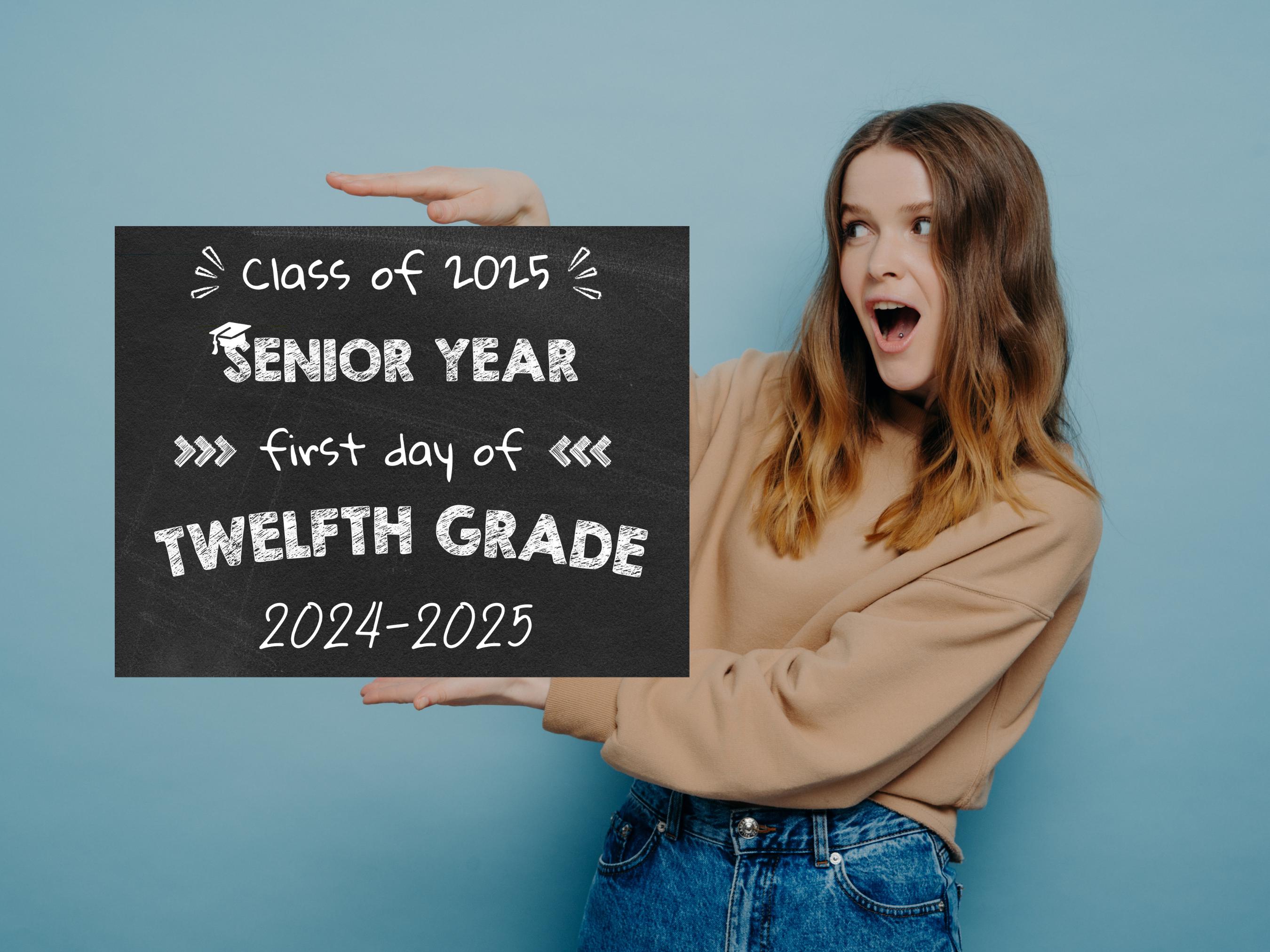 Printable Freshman 9th Grade Sign, First Day of High School Sign,first ...