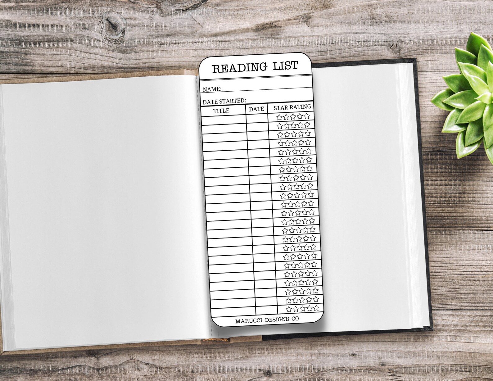 Printable Reading List Bookmark, 3 Pack Bookmark, Vintage Library ...