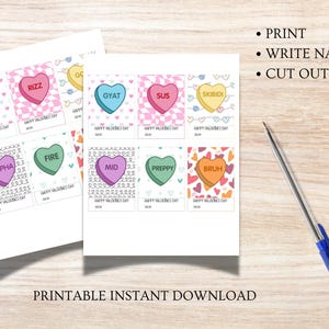 Teen Slang Candy Hearts, Funny Kids Valentine Printable, Class ...