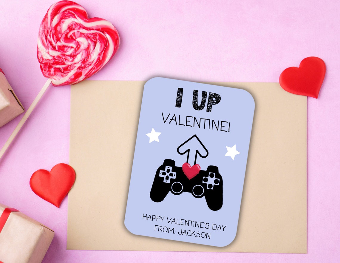 EDITABLE Gamer Valentine Cards Gamer Valentine Cards School - Etsy