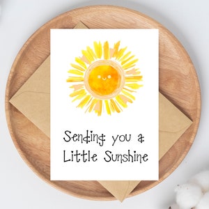 Sending a Little Sunshine Card | Printable Card | Thinking of You ...