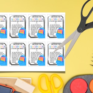 Backpack Prayer Tag - Sunday School Printable - Church Printable ...