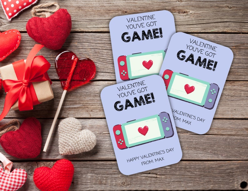 EDITABLE Gamer Valentine Cards Gamer Valentine Cards School - Etsy