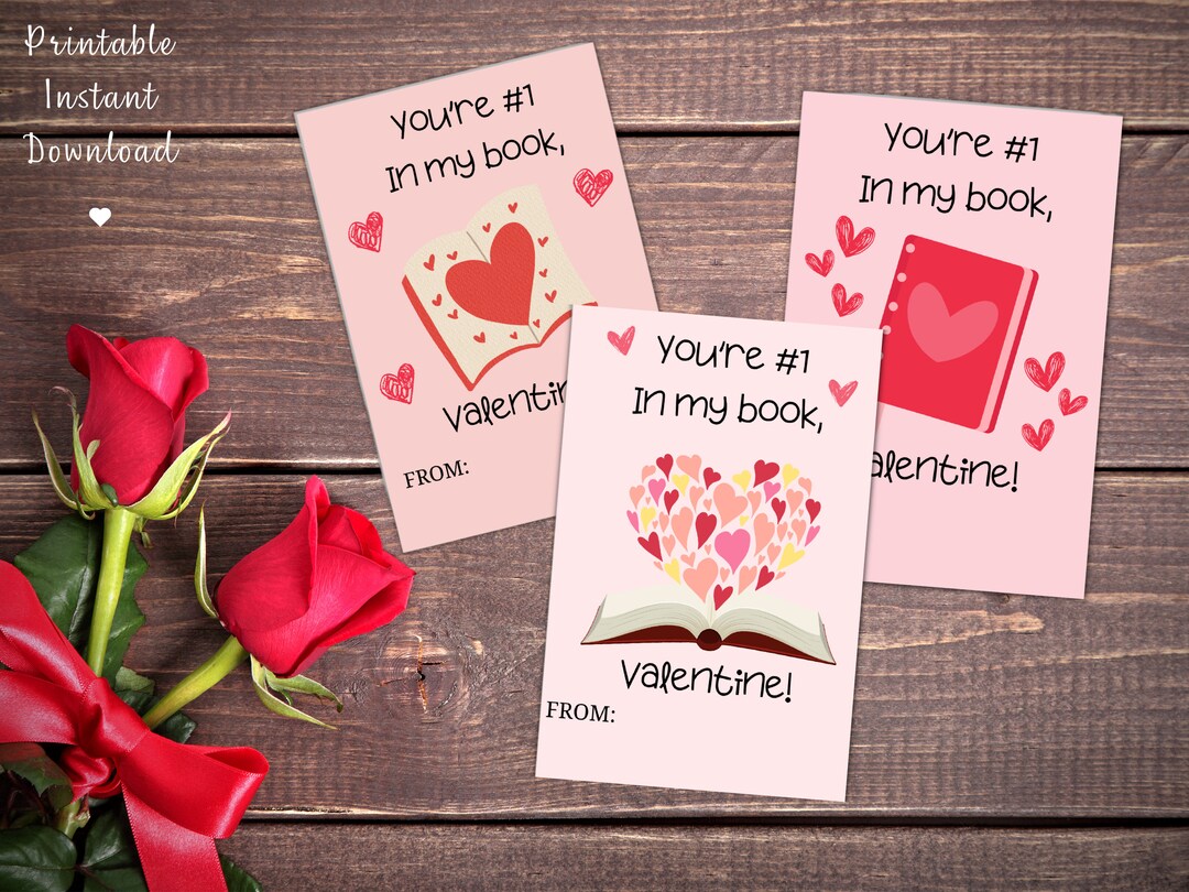 Kids Book Valentine Editable Printable Template, Instant Download, You ...