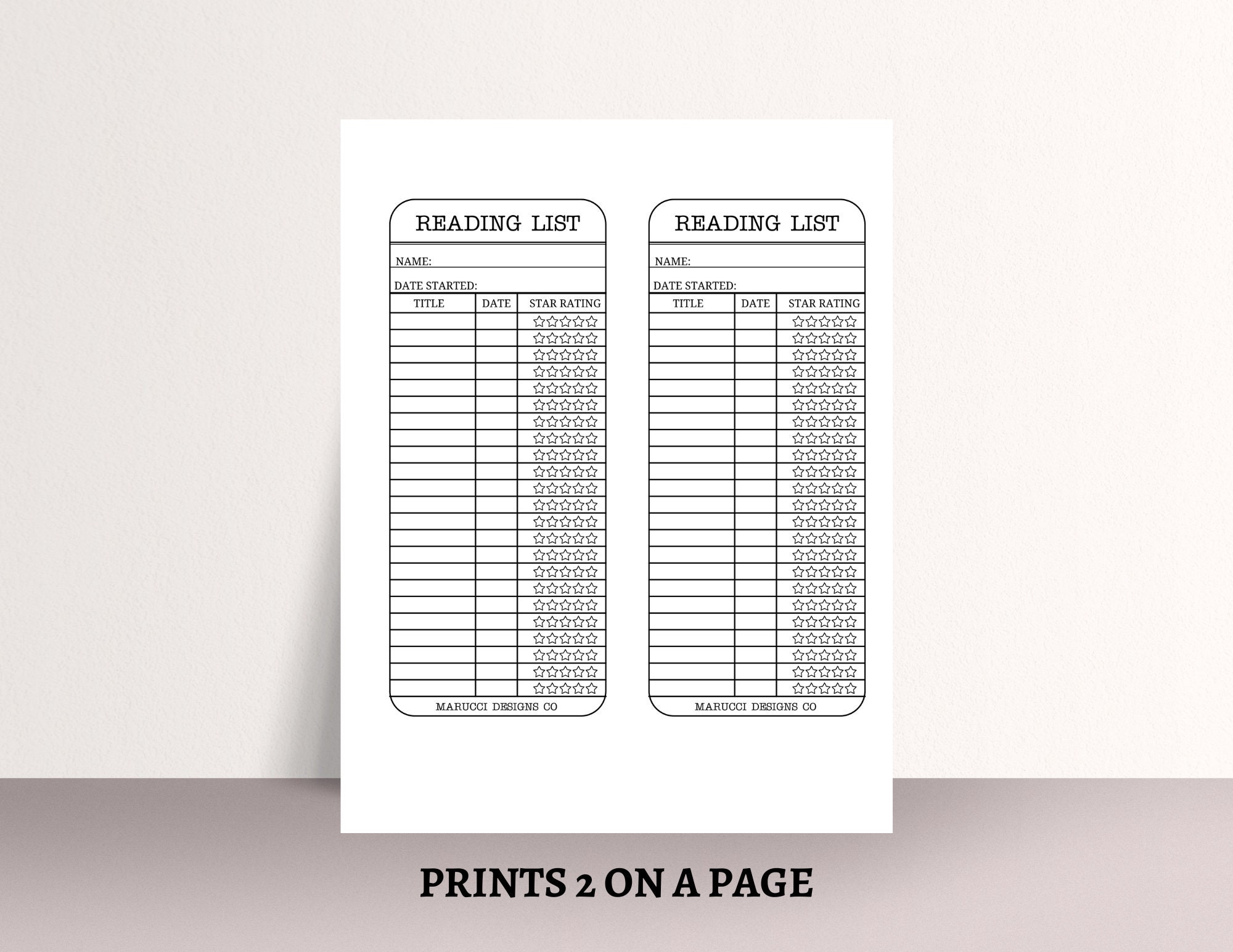 Printable Reading List Bookmark, 3 Pack Bookmark, Vintage Library ...