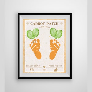 Farm Sign Carrot Patch Easter / Footprint Feet Art Craft / Kids Baby ...