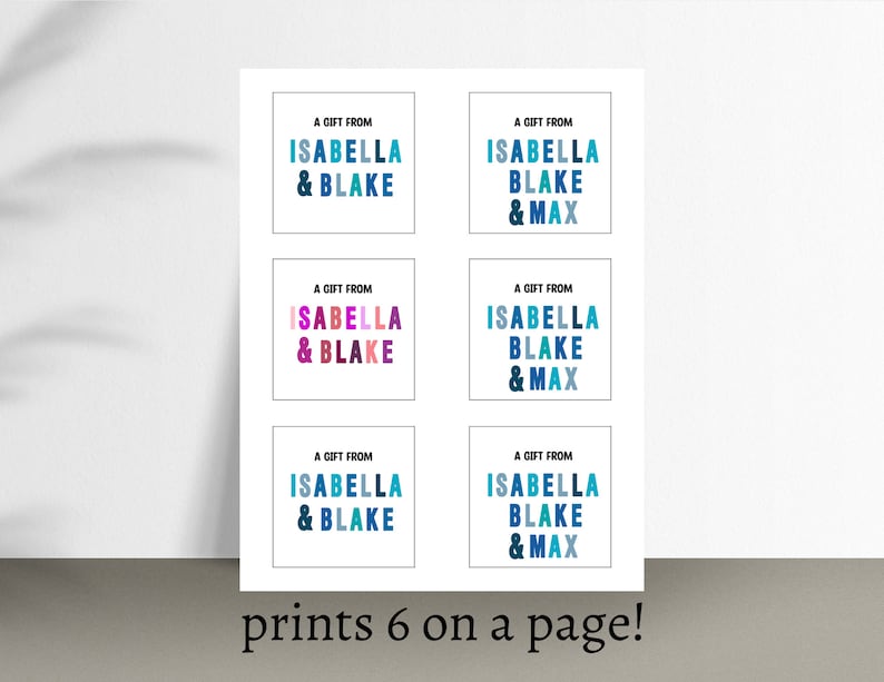 Printable Gift Tag Custom Tag Template / Editable Favor Tag - Etsy